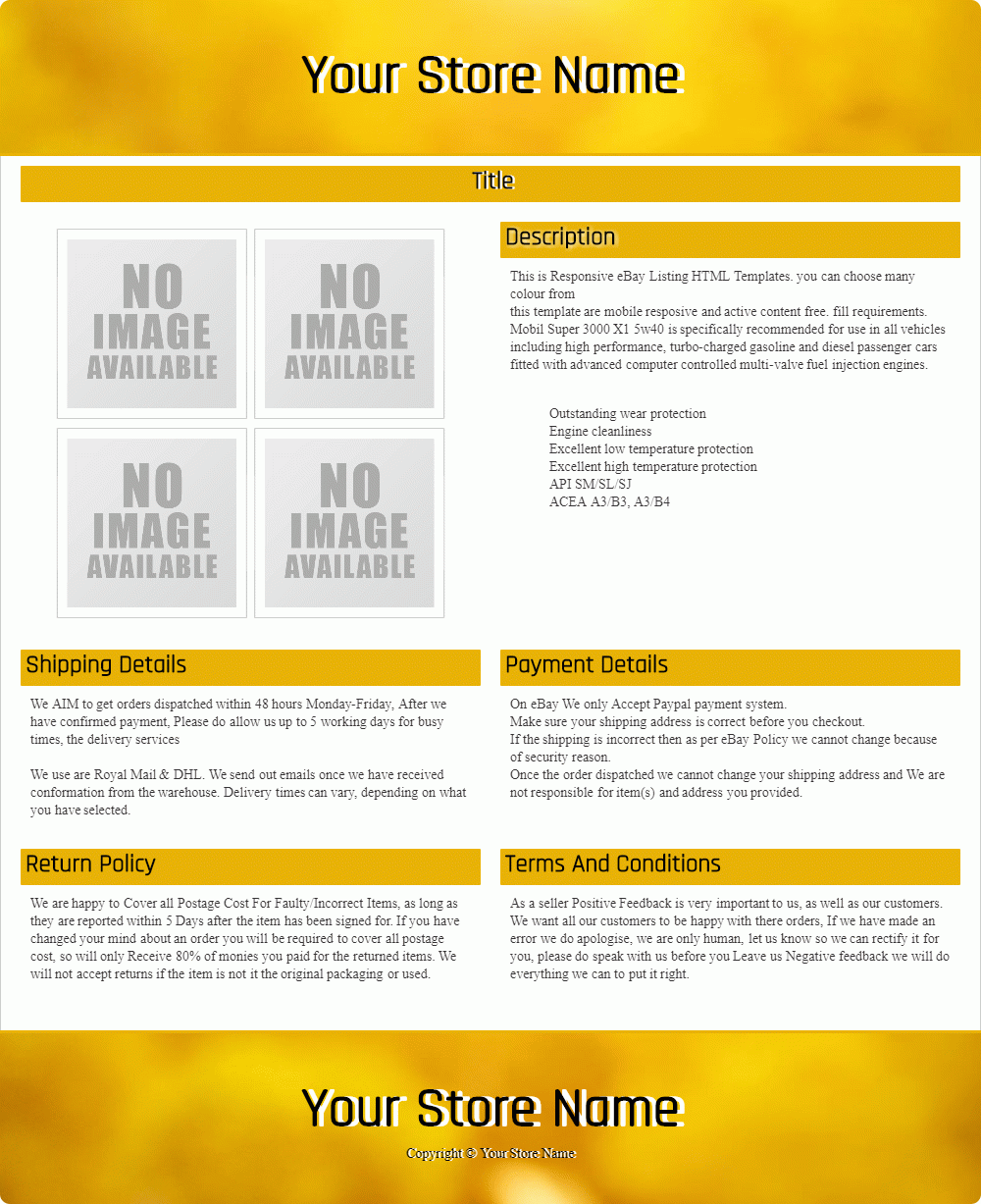 eTemplateWizard.com - eBay Auction / Listing Template